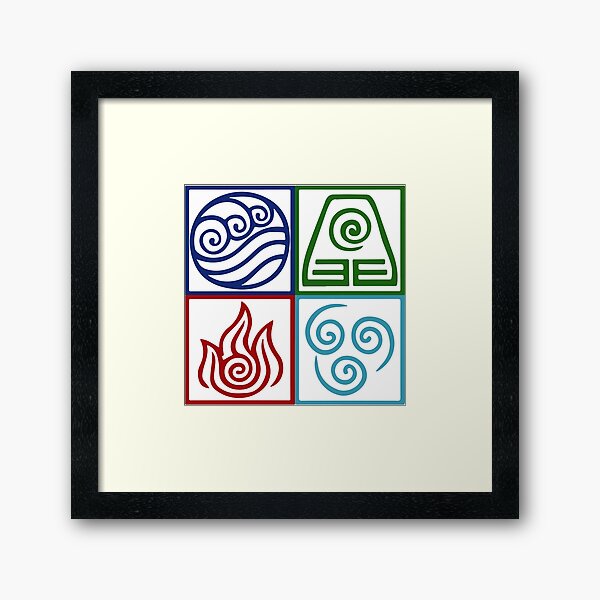 "Four Elements Symbol Avatar" Framed Art Print for Sale by Daljo ...