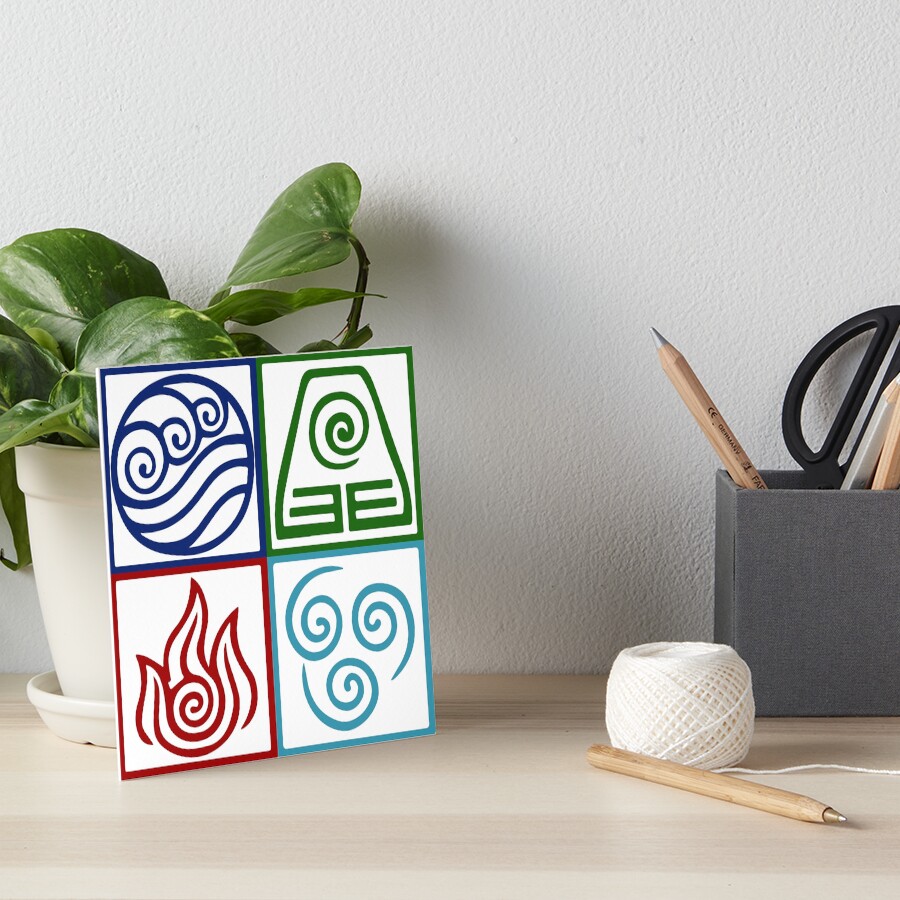 Lámina rígida «Símbolo de los cuatro elementos de Avatar.» de Daljo ...