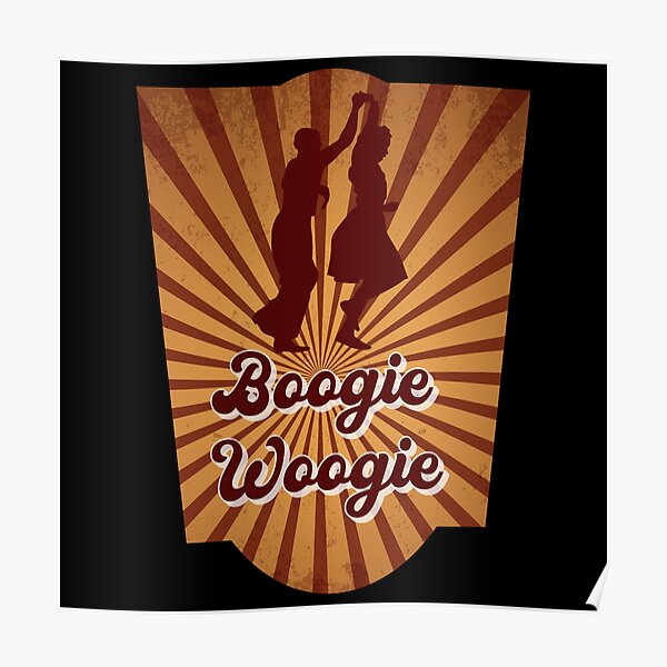 "Boogie Woogie Vintage Design" Poster by musicmaker12 | Redbubble