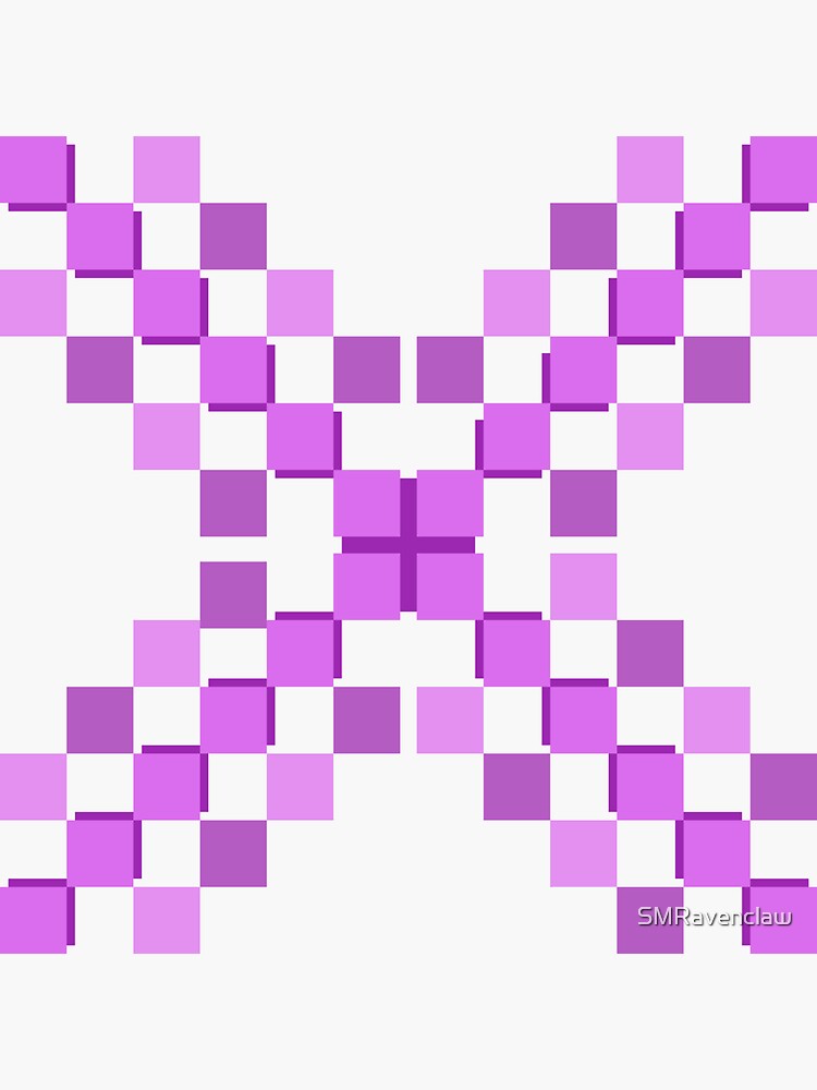 "Purple Pixel Art Square with Shadow" Sticker by SMRavenclaw | Redbubble