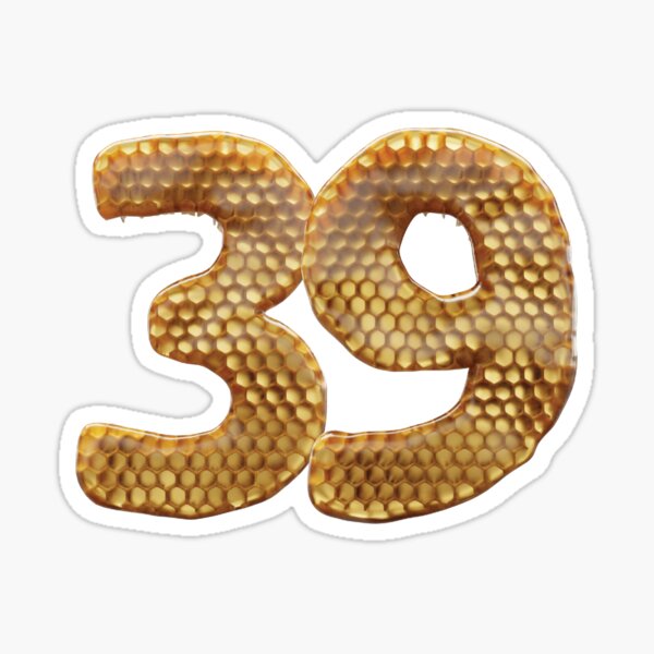 "39 Number 3d Honey Numbers Font" Sticker for Sale by HelloFromAja ...
