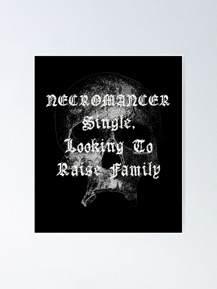 "Necromancer Funny Spooky Horror Skull Halloween" Poster for Sale by ...