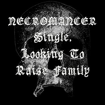 "Necromancer Funny Spooky Horror Skull Halloween" Sticker for Sale by ...