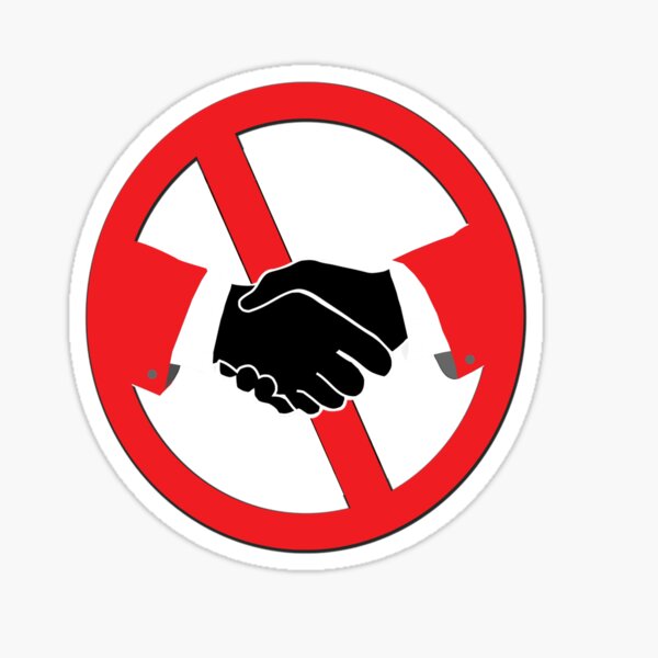 "No greeting" Sticker by dinizabouho | Redbubble