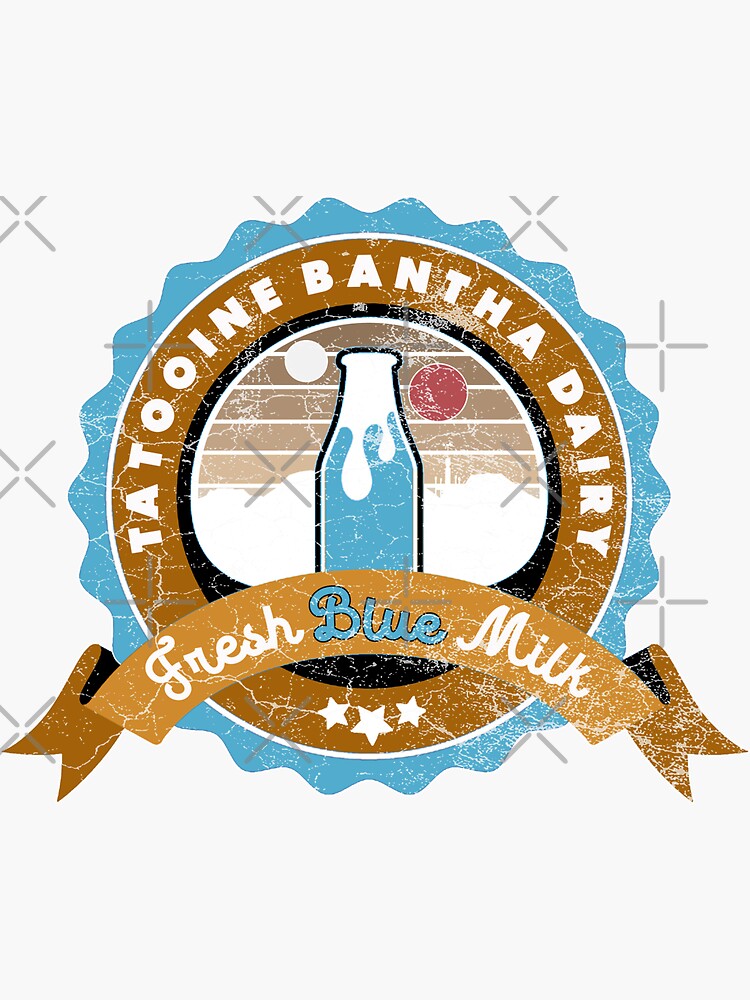 "Tatooine Bantha Dairy - Fresh Blue Milk | Geekdom Series | DopeyArt ...