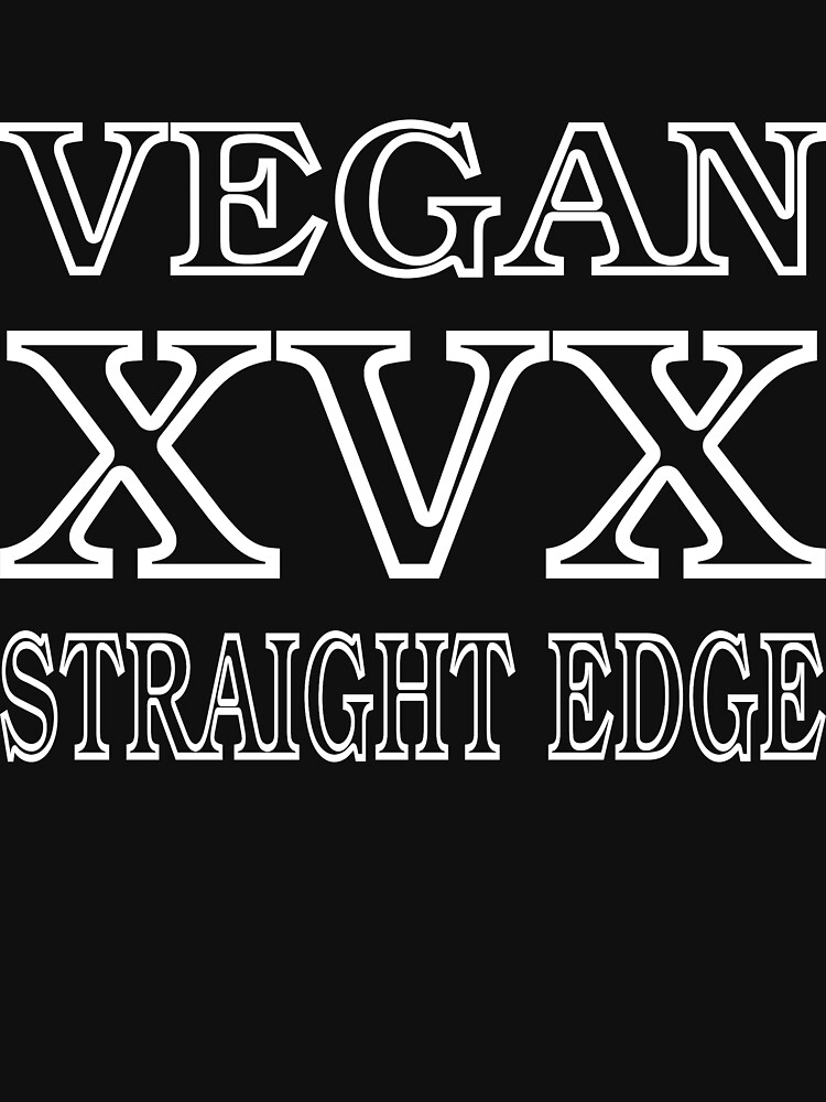 "XVX dark" T-shirt for Sale by vegansxe | Redbubble | vegan t-shirts ...