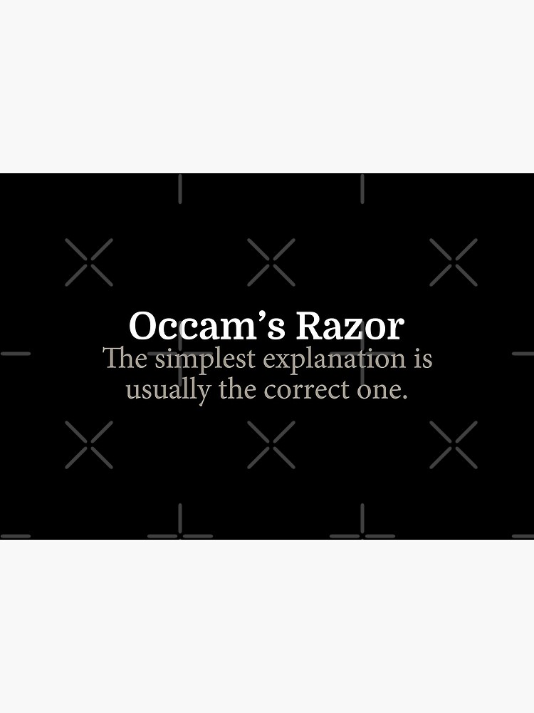 "Occam's Razor Science Principle Quote" Mask for Sale by elishamarie28 ...