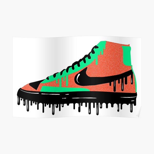 "Drip shoe" Poster by Jotink | Redbubble