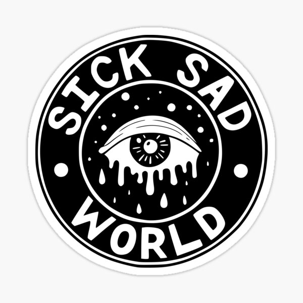 "Sick sad world " Sticker by Rawpixel | Redbubble