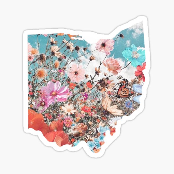 Pegatina «FLORES DEL ESQUEMA DEL ESTADO DE OHIO» de abbymoriartyy ...