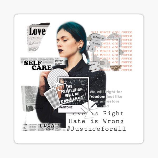 "Girl art collage" Sticker for Sale by chelseavine | Redbubble