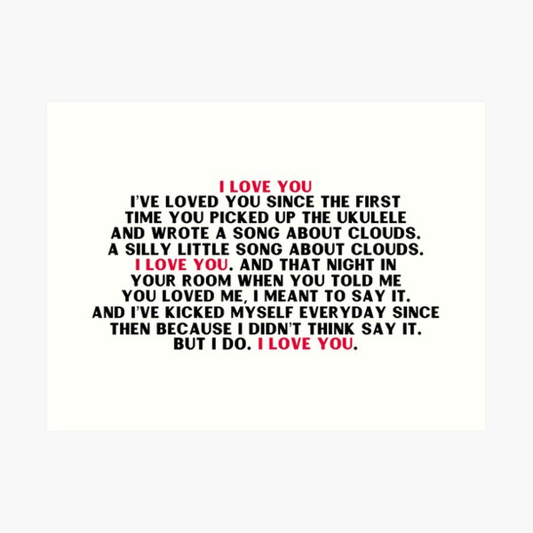 Rickys I Love You Speech Art Prints | Redbubble
