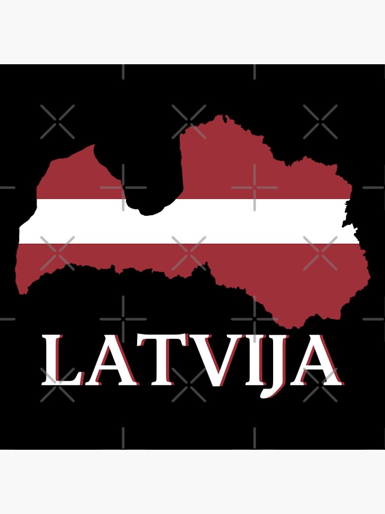 "Latvija Flag Country Outline" Poster by JG0024 | Redbubble