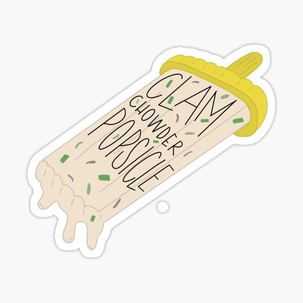 "Clam Chowder Popsicle" Sticker for Sale by tomarkdeloppus | Redbubble