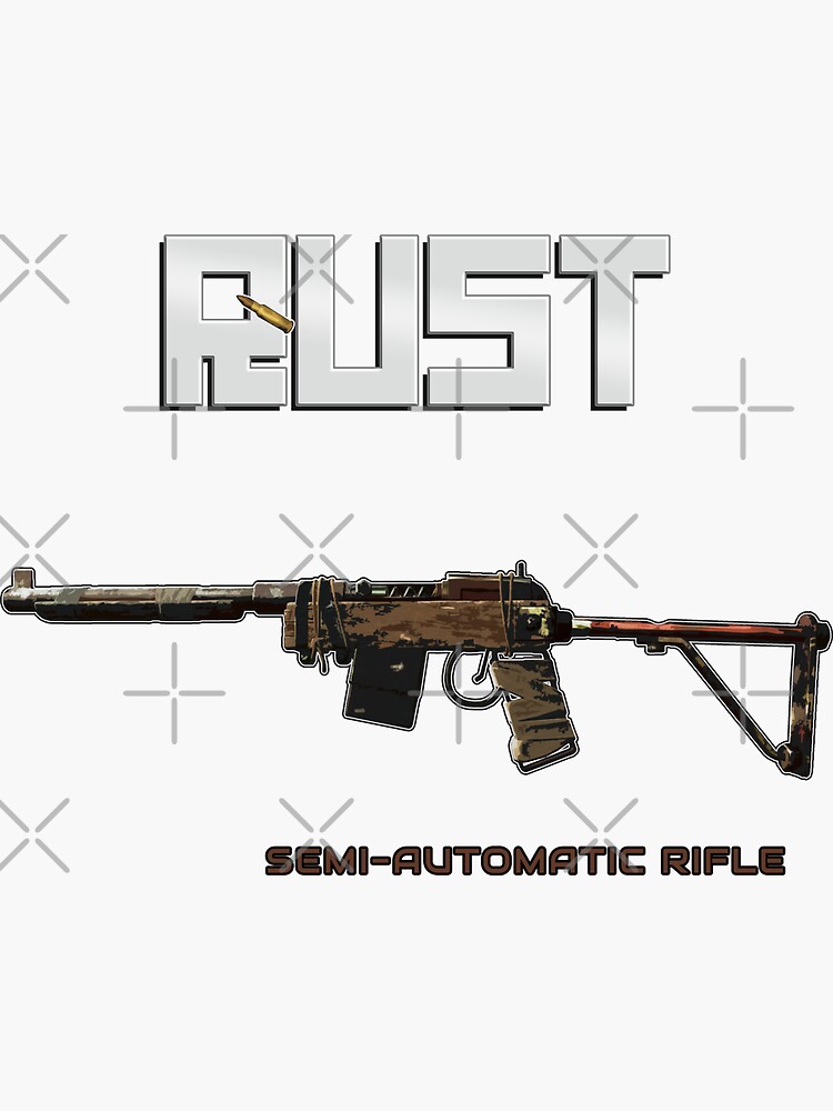 "Rust Semi-Automatic Rifle Weapon" Sticker for Sale by DigitalPulsion ...
