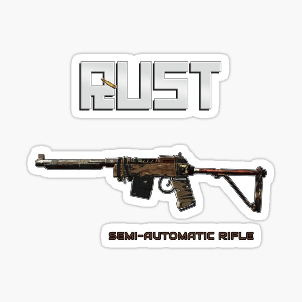 "Rust Semi-Automatic Rifle Weapon" Sticker for Sale by DigitalPulsion ...