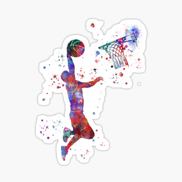 "Basketball player" Sticker for Sale by Rosaliartbook | Redbubble