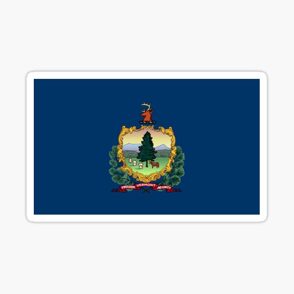"Vermont VE Official State Flag" Sticker for Sale by states | Redbubble
