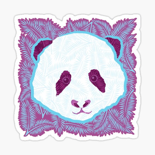 "Panda face" Sticker by 13thFloorDesign | Redbubble