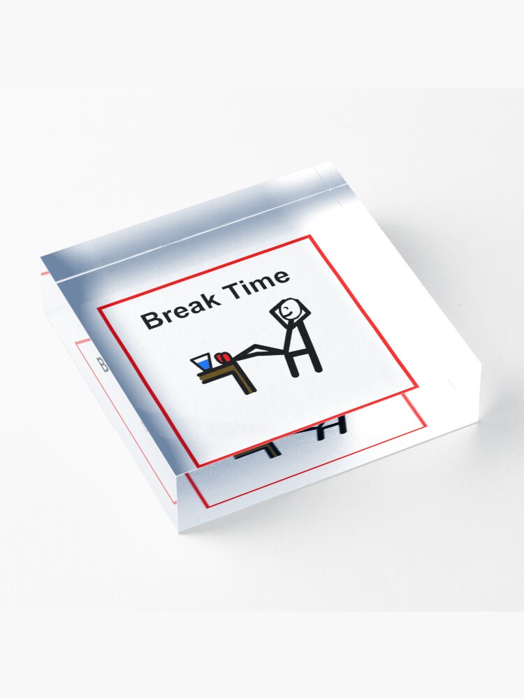 "Autism pec card - break time" Acrylic Block for Sale by AutismHero ...