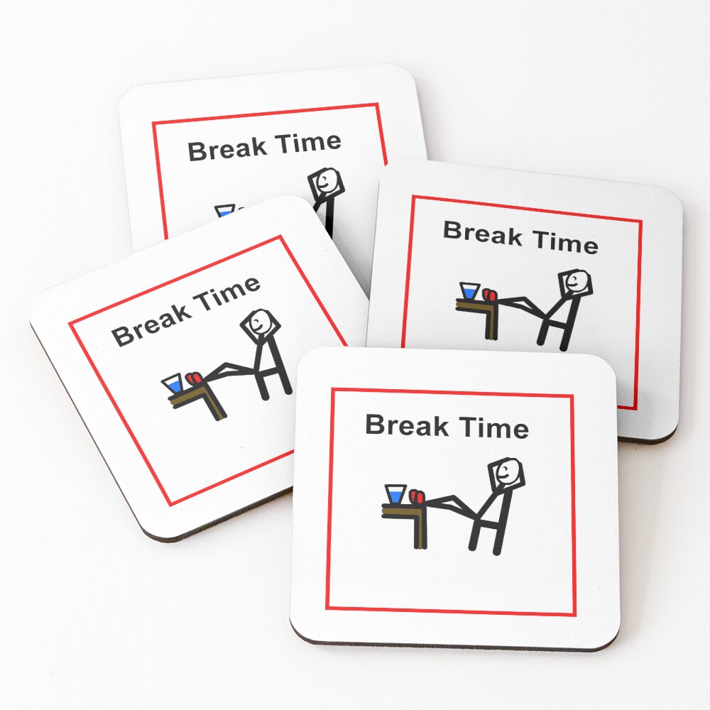 "Autism pec card - break time" Coasters (Set of 4) for Sale by ...