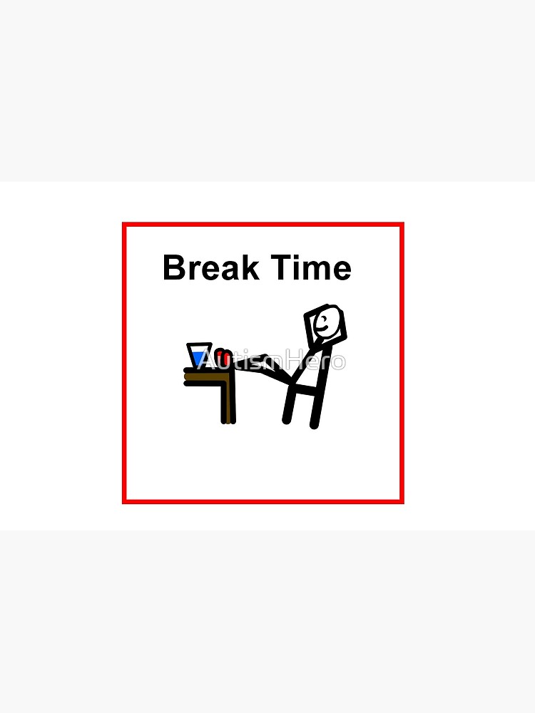 "Autism pec card - break time" Zipper Pouch for Sale by AutismHero ...