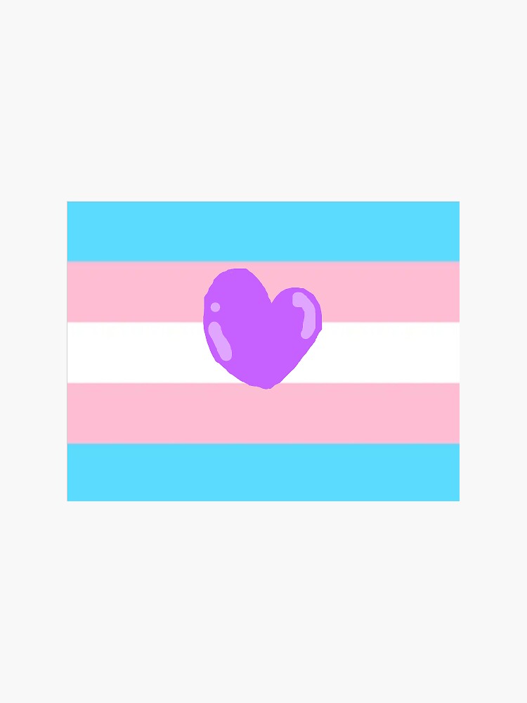 "trans flag little purple heart" Sticker for Sale by frothywindow2 ...