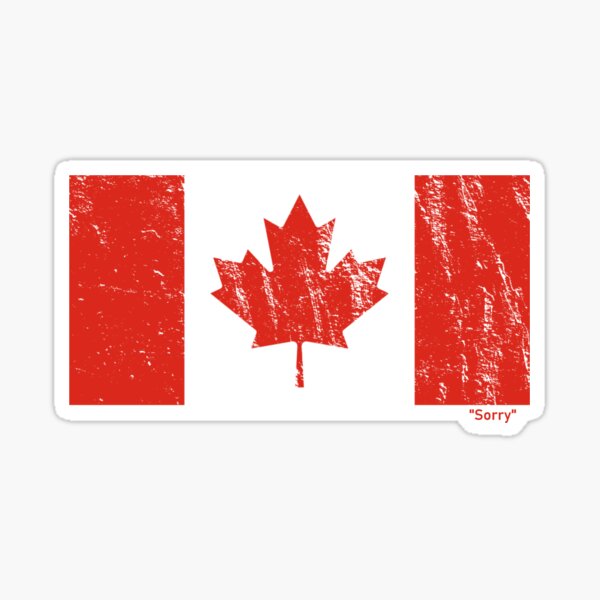 "Canadian flag distressed" Sticker for Sale by smirking | Redbubble