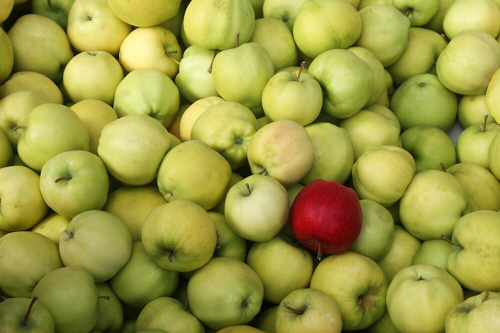 "Odd Apple Out" by Tiffany Muff | Redbubble