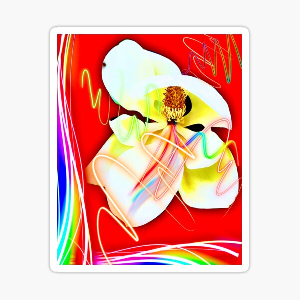 "Magnolia Neon" Sticker by CWeathers | Redbubble