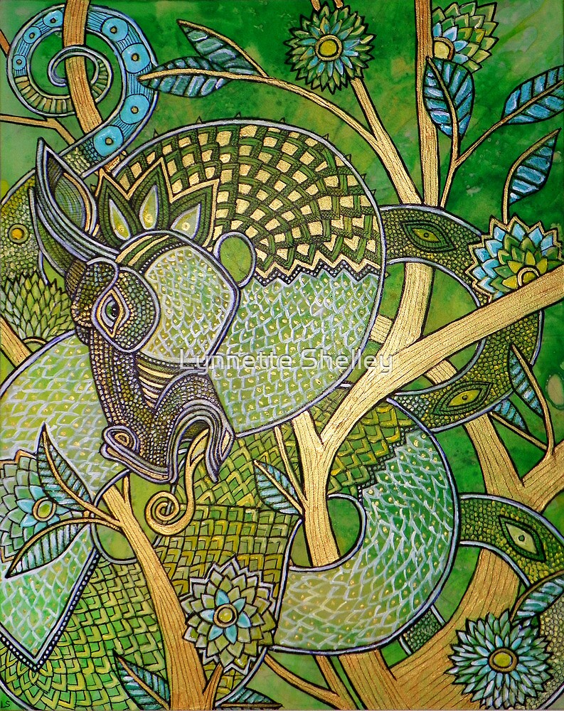 "Green Tree Dragon" by Lynnette Shelley | Redbubble