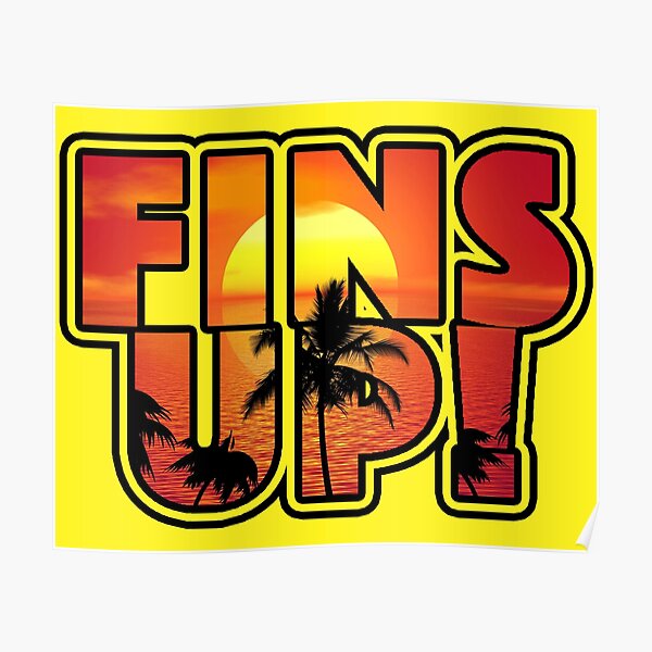 Jimmy Buffett Fins Up Posters | Redbubble