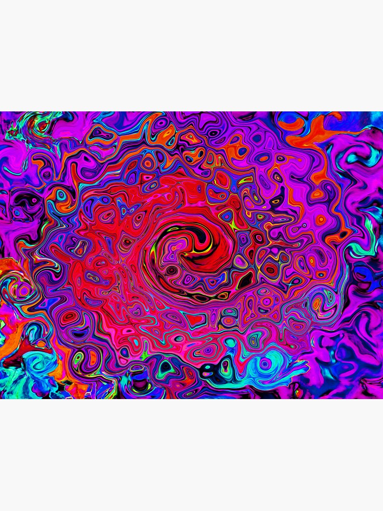 "Trippy Red and Purple Abstract Retro Liquid Swirl" Sticker by ...
