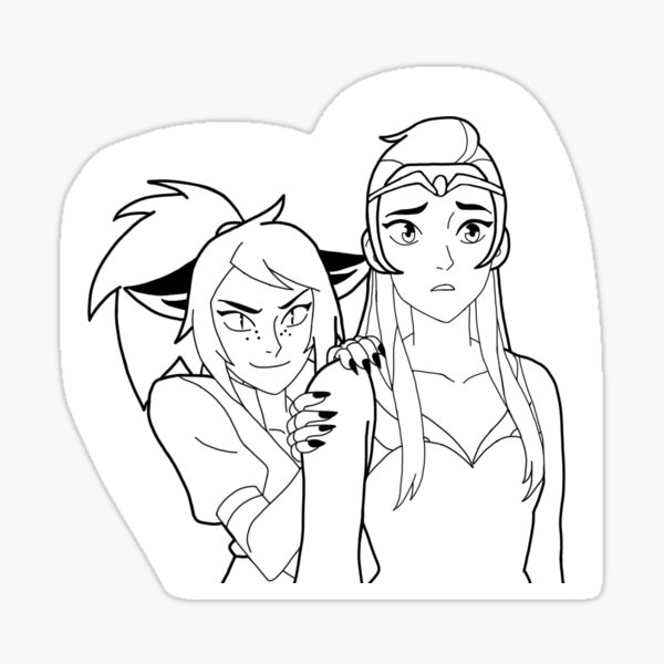 "Catradora in the future, Black Line" Sticker for Sale by valenpedro ...