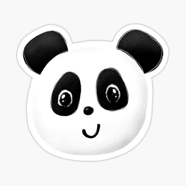 "panda face" Sticker by AbbieRoseLu | Redbubble