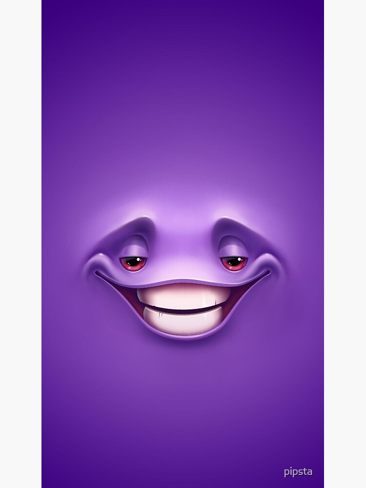 "Purple Cute Emoji Face" Poster by pipsta | Redbubble
