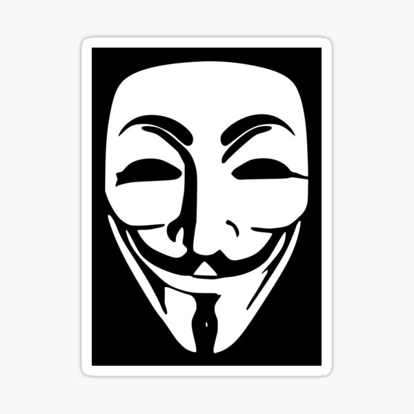 "Anonymous Mask" Sticker by weyck | Redbubble
