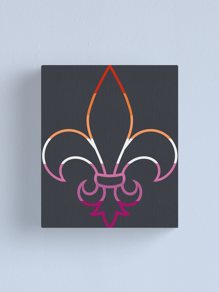 "Scout lily symbol (lesbian Pride flag outline) ver1" Canvas Print by ...