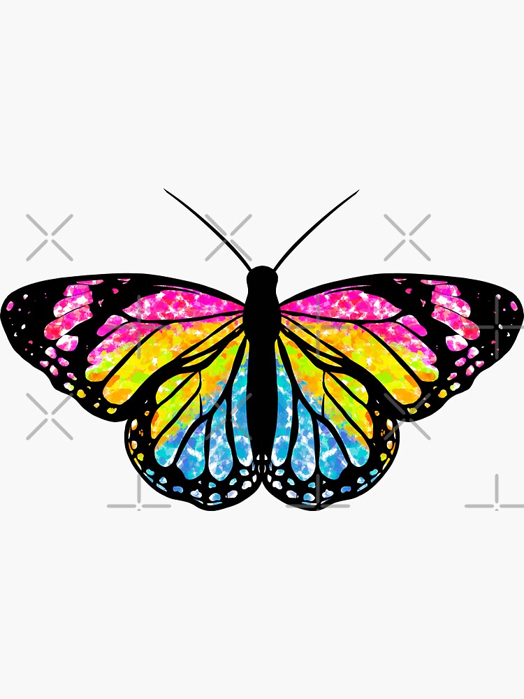 "Pan Pride Butterfly " Sticker for Sale by Notori | Redbubble