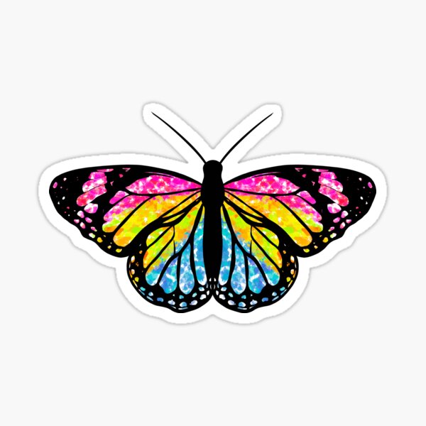 "Pan Pride Butterfly " Sticker for Sale by Notori | Redbubble