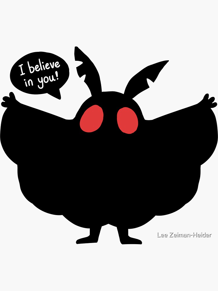 "Motivational Mothman" Sticker for Sale by peradoodle | Redbubble