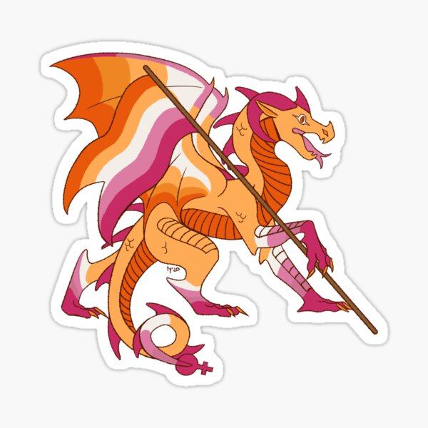 Lesbian Pride Flag Dragon 4th Edition Sticker For Sale By Kmp0511