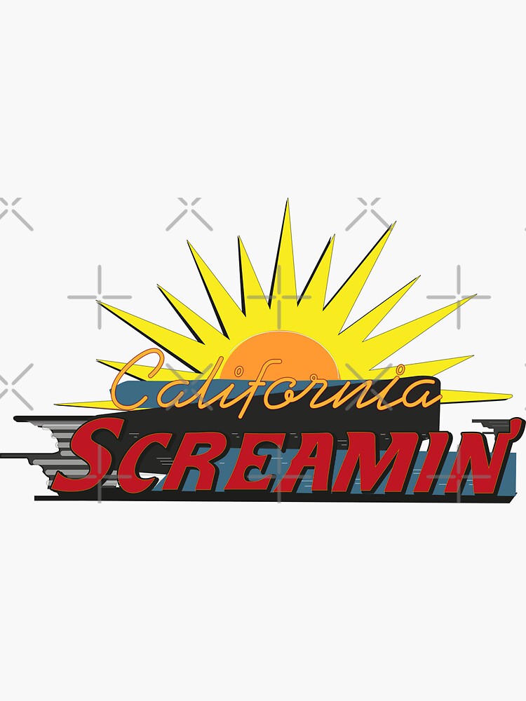 Sticker « California Screamin », par carowindsfanson | Redbubble