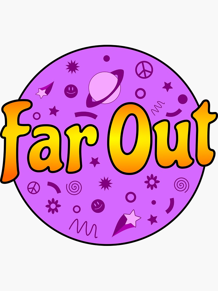 "60s Far Out Cosmic Design" Sticker for Sale by designbyingrid | Redbubble
