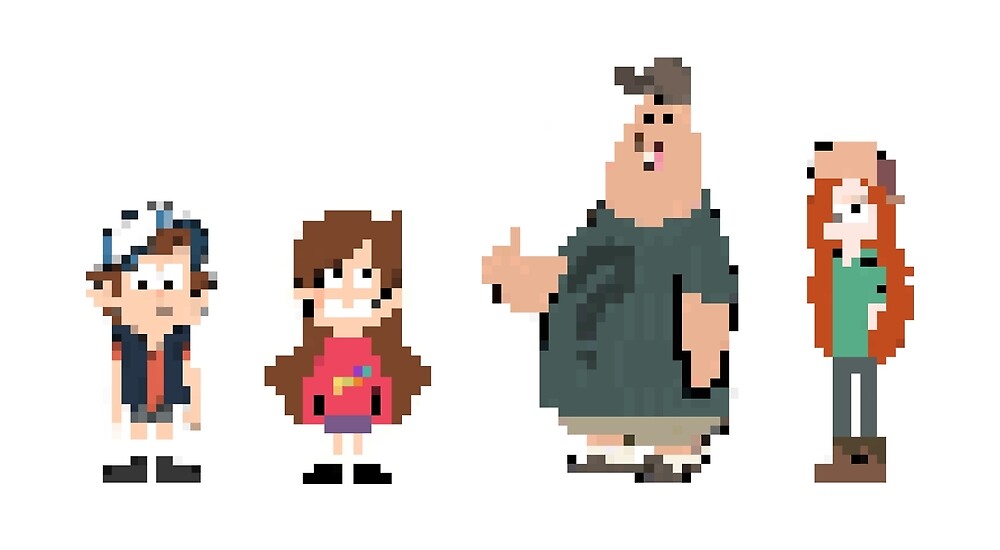 "8 Bit Gravity Falls" by bushinoodle | Redbubble
