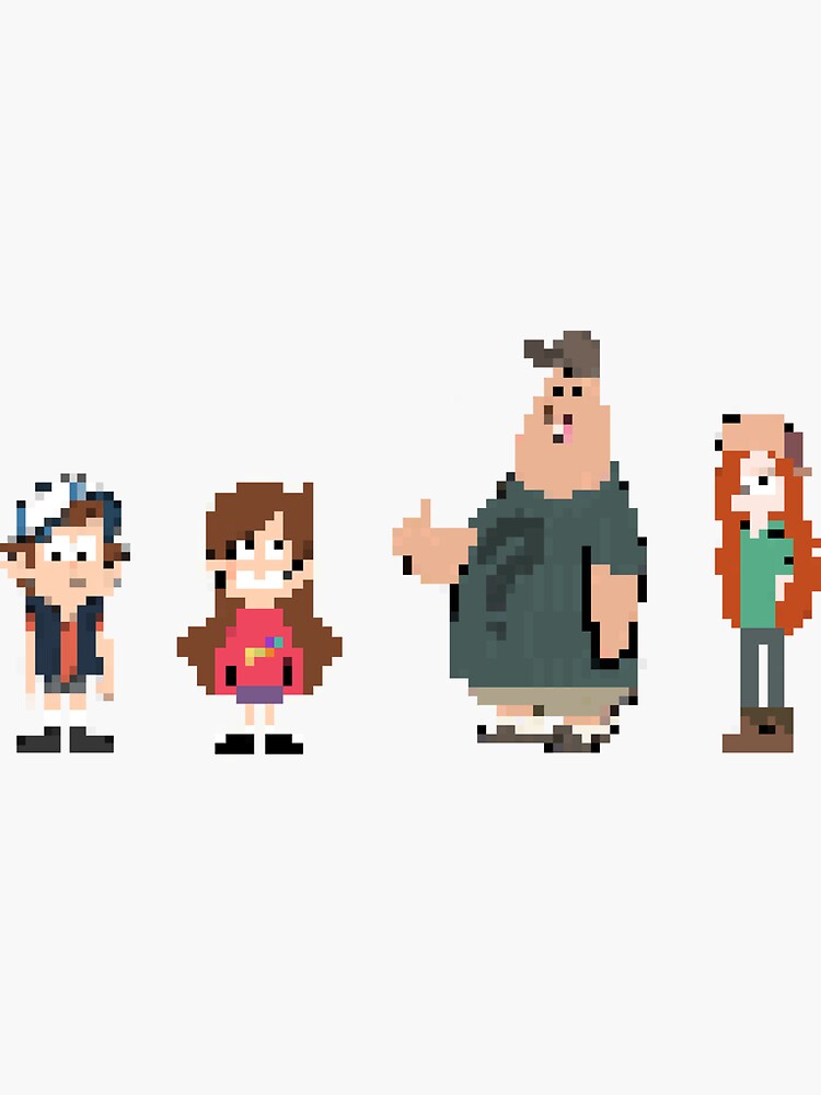 "8 Bit Gravity Falls" Sticker for Sale by bushinoodle | Redbubble