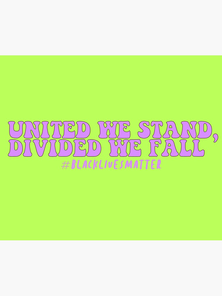 "Divided We Fall" Sticker for Sale by briannafilms | Redbubble
