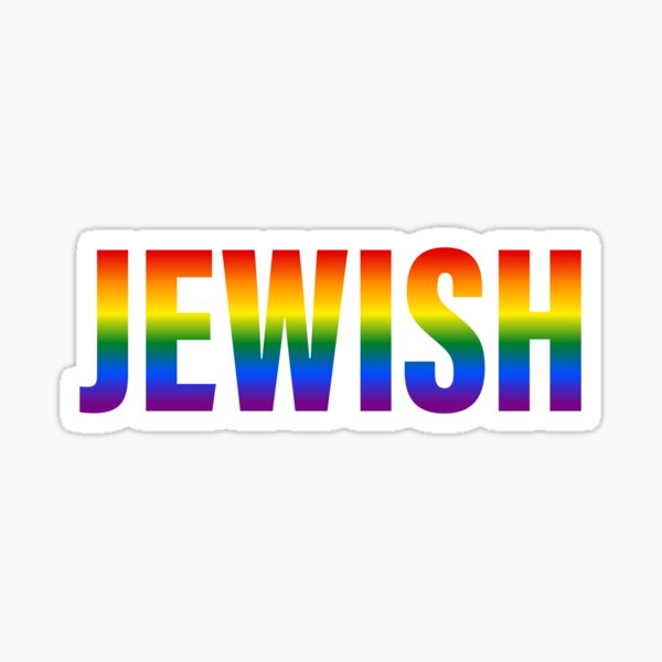 "Rainbow Jewish LGBTQ Pride" Sticker by rainbownation | Redbubble