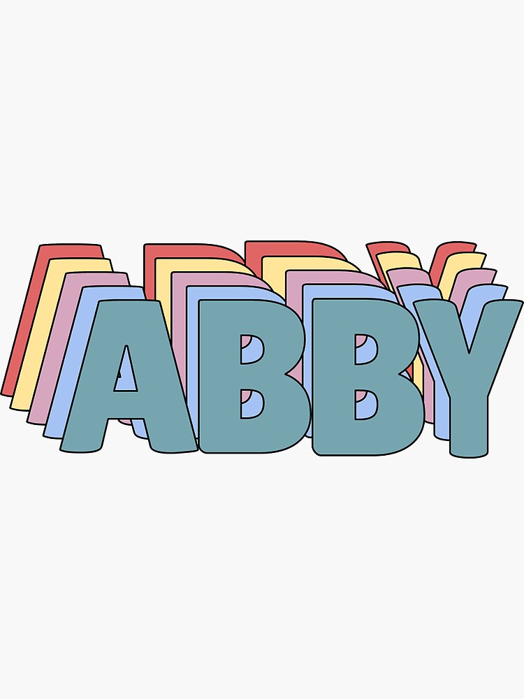 "Abby Name " Sticker by ashleymanheim | Redbubble