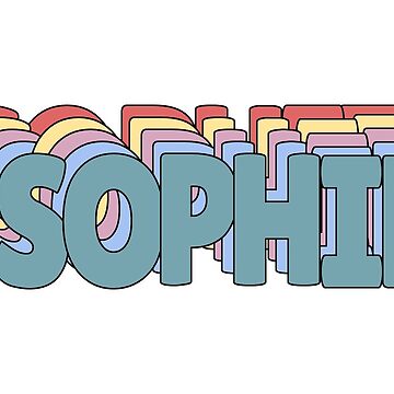 "Sophie Name " Sticker for Sale by ashleymanheim | Redbubble
